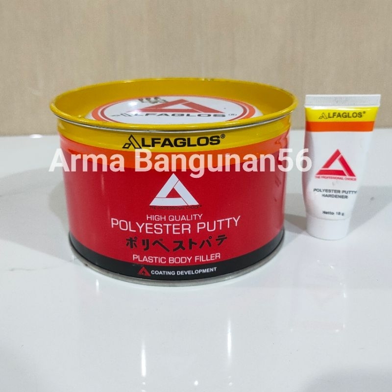 Jual Dempul Plastik Alfaglos 1 KG + Hardener / Polyester Putty / Dempul ...