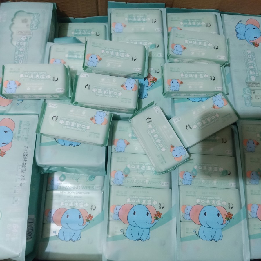 Jual TISU BASAH MINI WET TISSUE TRAVEL PRAKTIS KECIL ISI 8 lembar ...