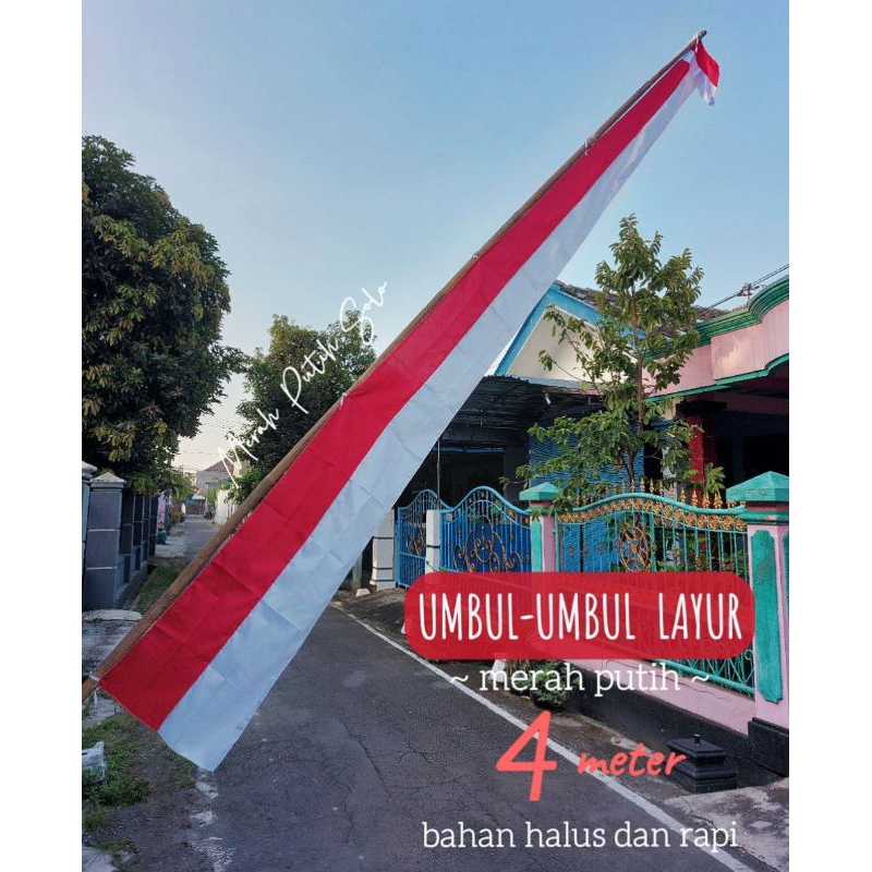 Jual Umbul-umbul layur ukuran 4 meter dan 5 meter | Bendera merah putih | Umbul layur bahan ...