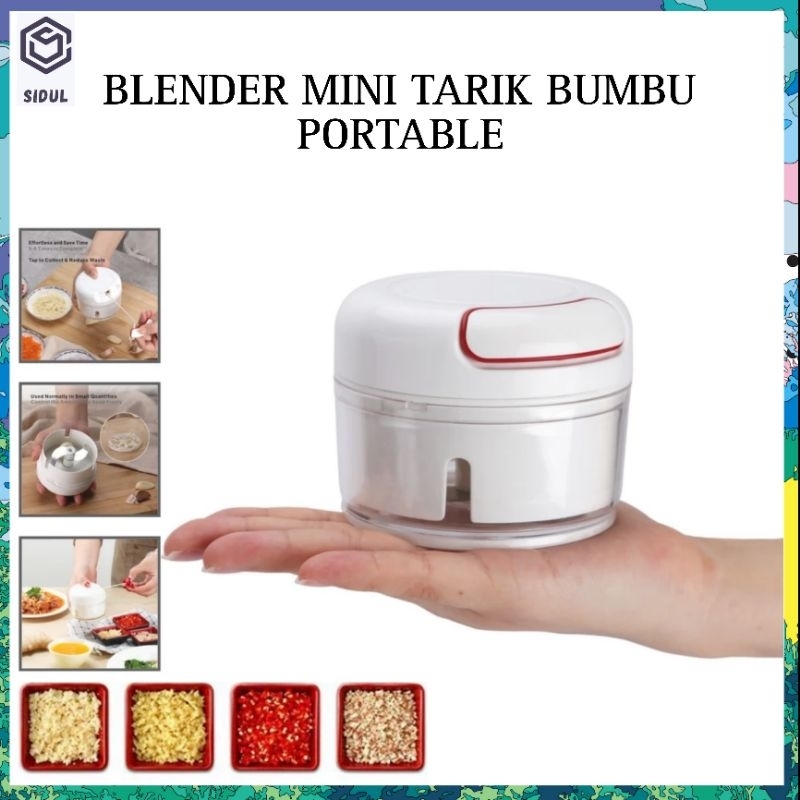 Jual BLENDER BUMBU TARIK TANGAN MANUAL / MINI FOOD CHOPPER / PENGGILING BUMBU MANUAL SIMPLE ...