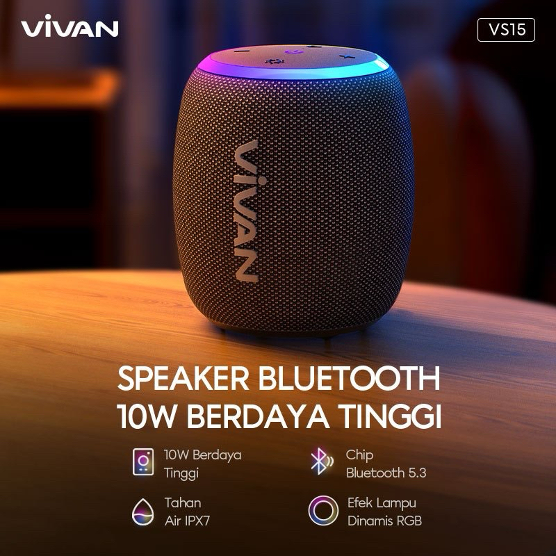 Jual VIVAN V15 Speaker Bluetooth HD Sound Bass 10W Waterproof IPX7 Hi ...