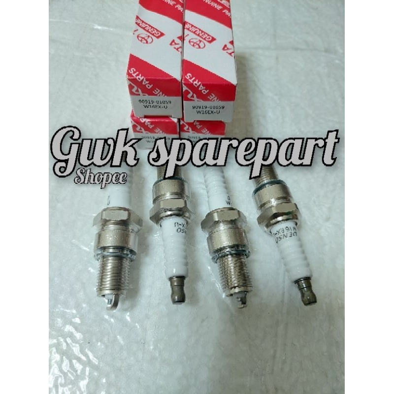 Jual Busi spark plugs Denso 1set (4pc) Toyota Kijang 5k Ori | Shopee Indonesia