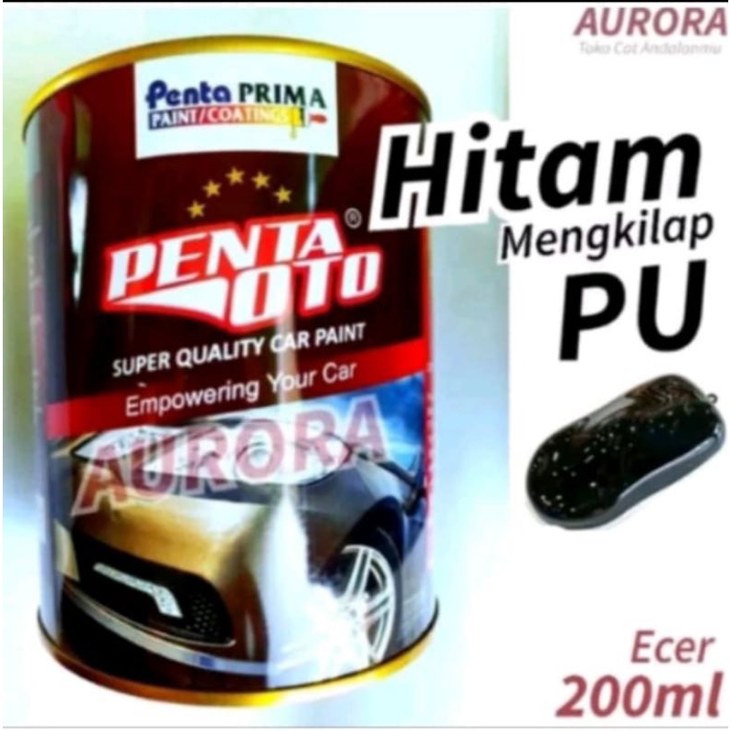 Jual Cat Hitam Mengkilap PU Penta Oto Black Gloss/Hitam Glossy | Shopee ...
