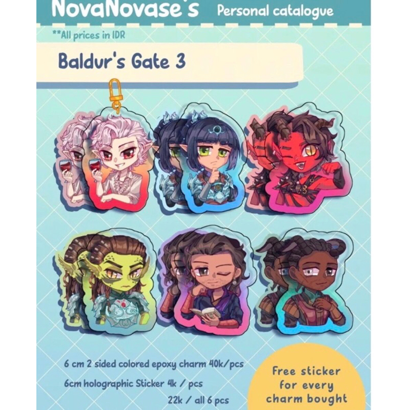 Jual Baldurs gate 3 BG3 Astarion Shadowheart Gale epoxy keychain ...