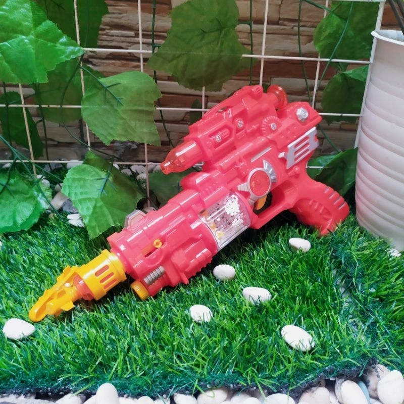 Jual MAINAN PISTOL BATERAI BUNYI DAN NYALA / MAINAN TEMBAKAN / LED GUN ...
