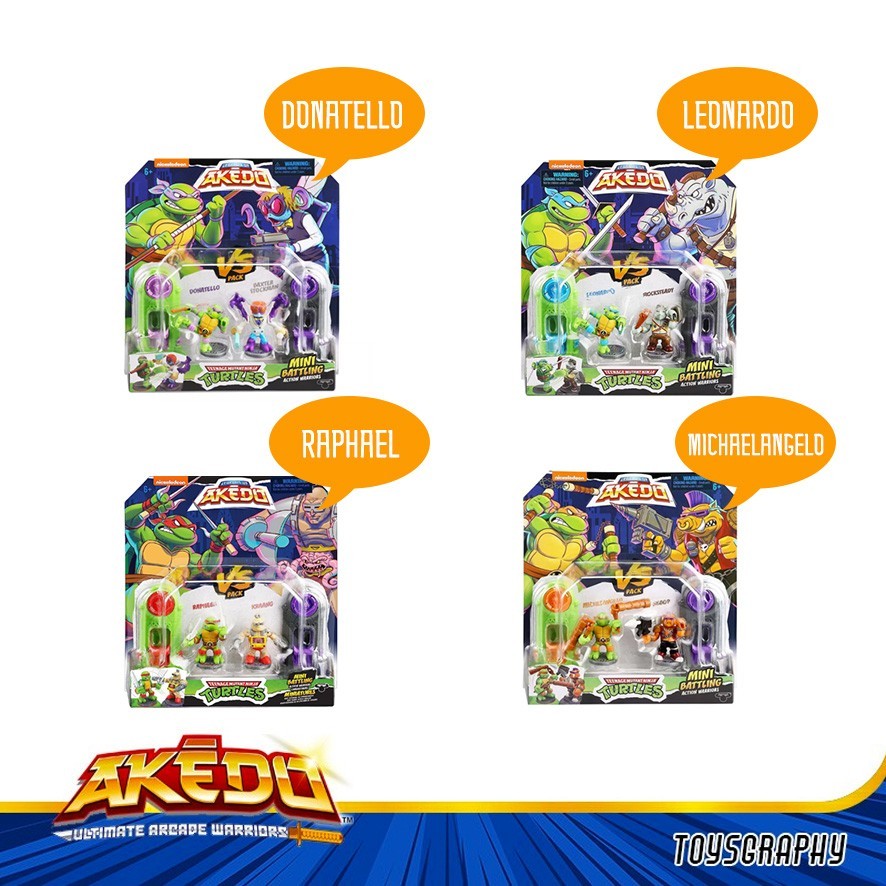 Jual Akedo Teenage Mutant Ninja Turtles TMNT Mini Battling Action ...