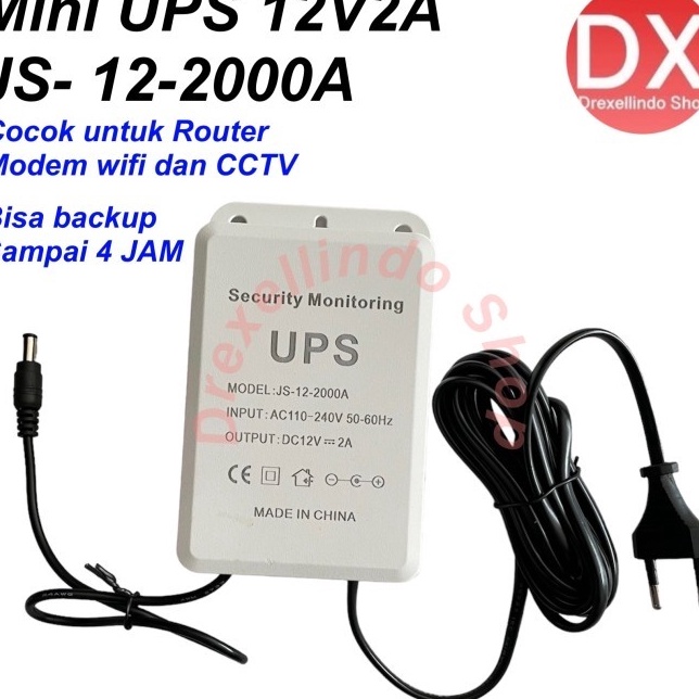 Jual Mini UPS 12V2A backup Router Modem CCTV | Shopee Indonesia