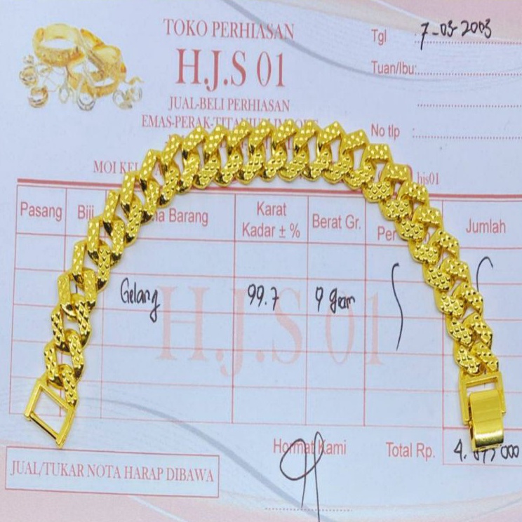 Jual GELANG SISIK NAGA EMAS 24k BERAT 15 GRAM SESUAI GAMBAR | Shopee ...