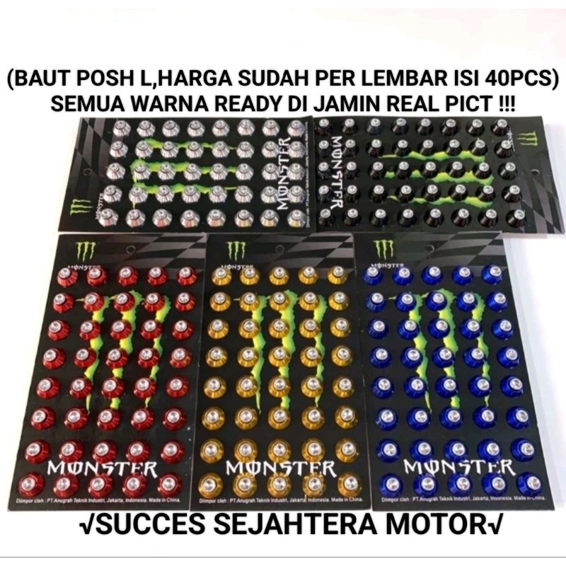 Jual Baut Posh L 10 Tebal Baut Monel Baut Plat Nomor Baut Kerucut Ring ...
