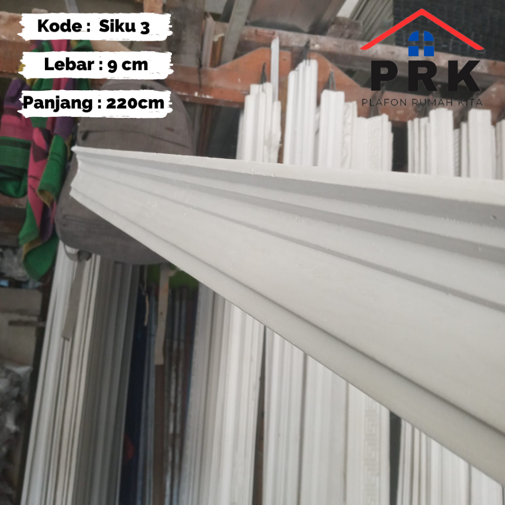 Jual Lis List Gypsum Gipsum Motif (MINIMALIS) Siku3 Polos lebar 9cm ...