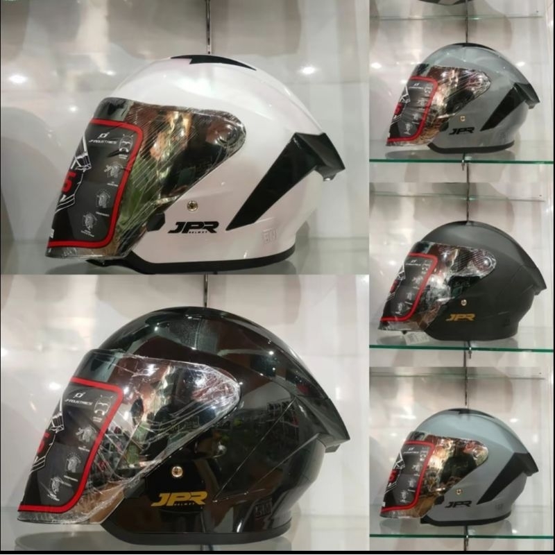 Jual Helm Half Face JPR RR15 Solid Visor Iridium ( BISA COD ) | Shopee ...