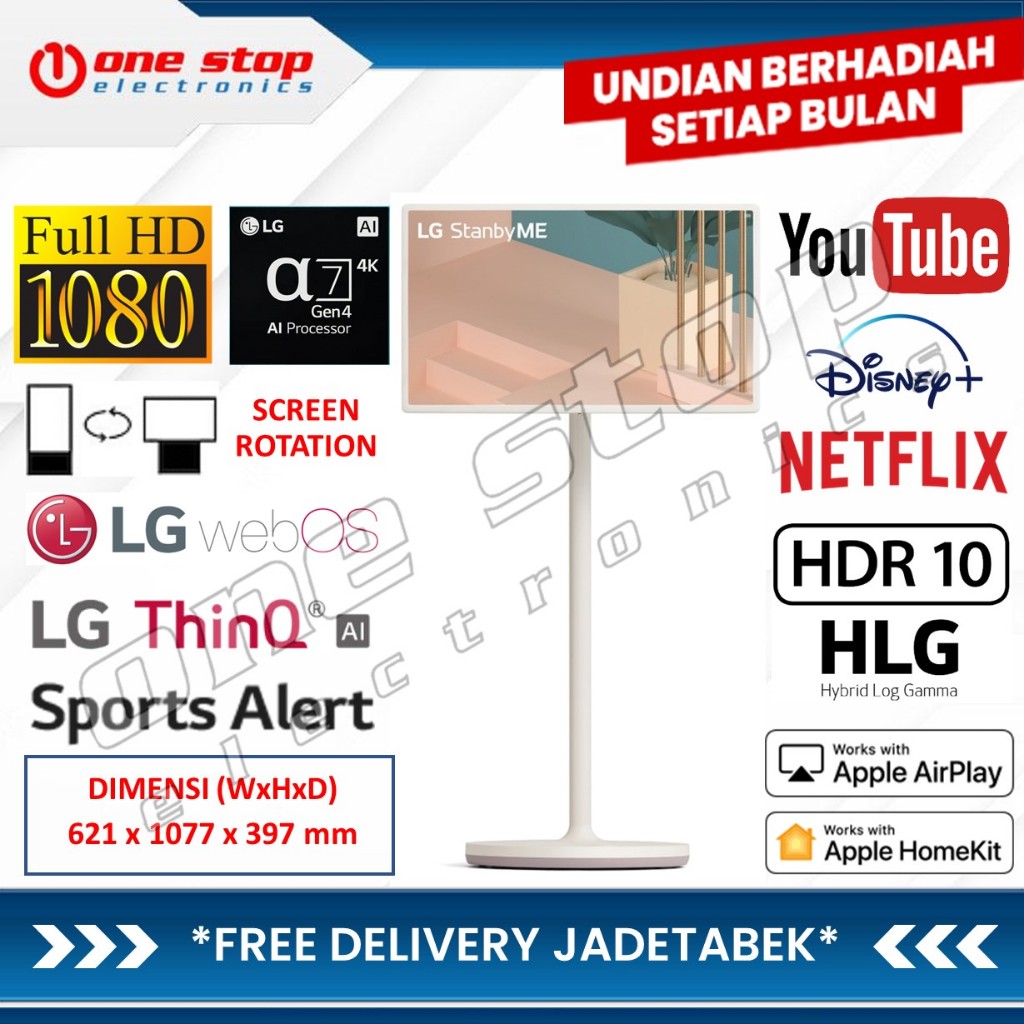 Jual LG 27ART10AKPL StanbyME Full HD Smart TV Touch Screen 27 Inch | Shopee Indonesia