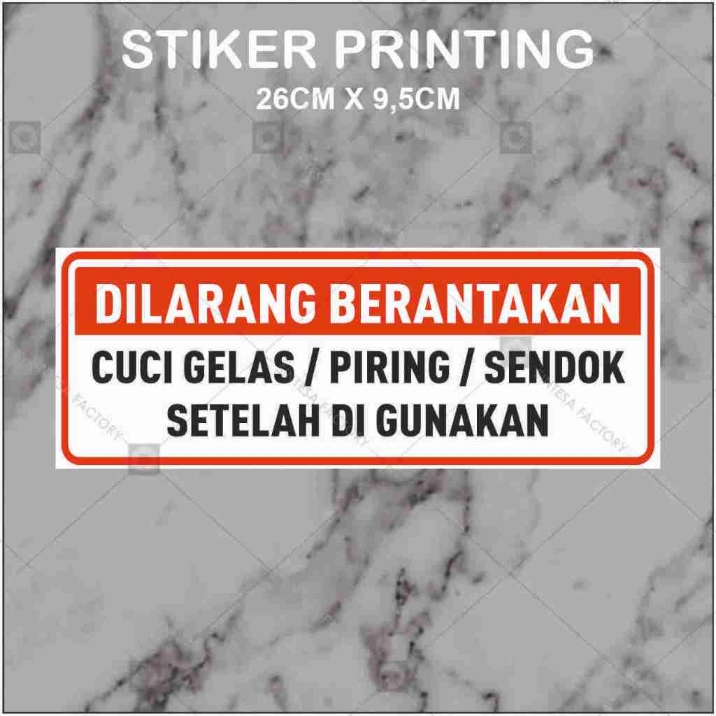 Jual Stiker Dilarang Berantakan Habis pakai cuci kembali | Shopee Indonesia