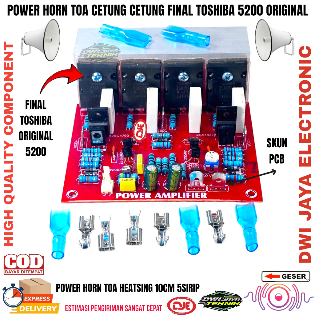 Jual Kit Driver Power Horn TOA Final Toshiba Original Siap Pakai ...