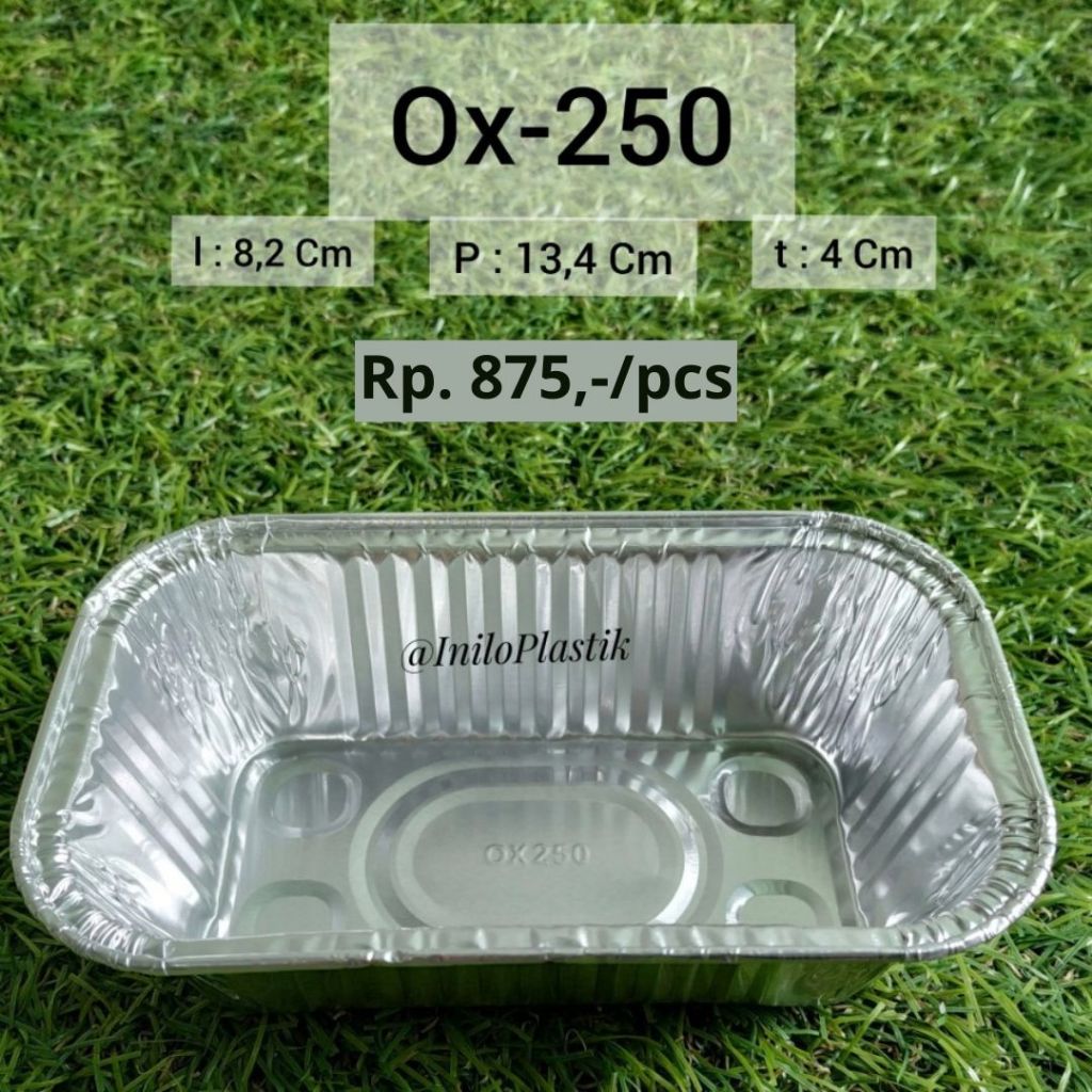 Jual Alumunium Foil OX-250 tanpa tutup / Aluminium Tray OX 250 / OX250 tanpa tutup | Shopee ...
