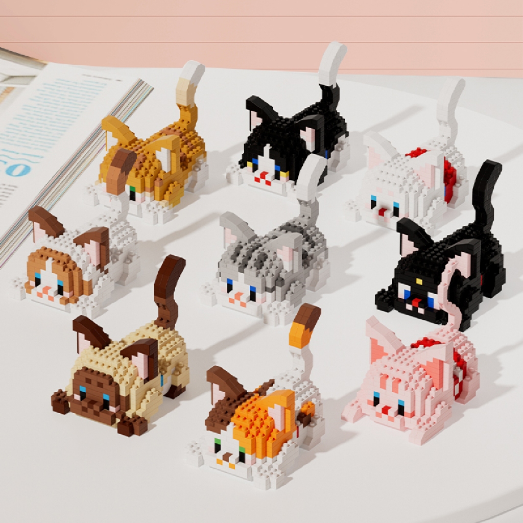 Jual BRICKERS - Nano Block Kucing Puzzle Bricks Cat Mard | Shopee Indonesia