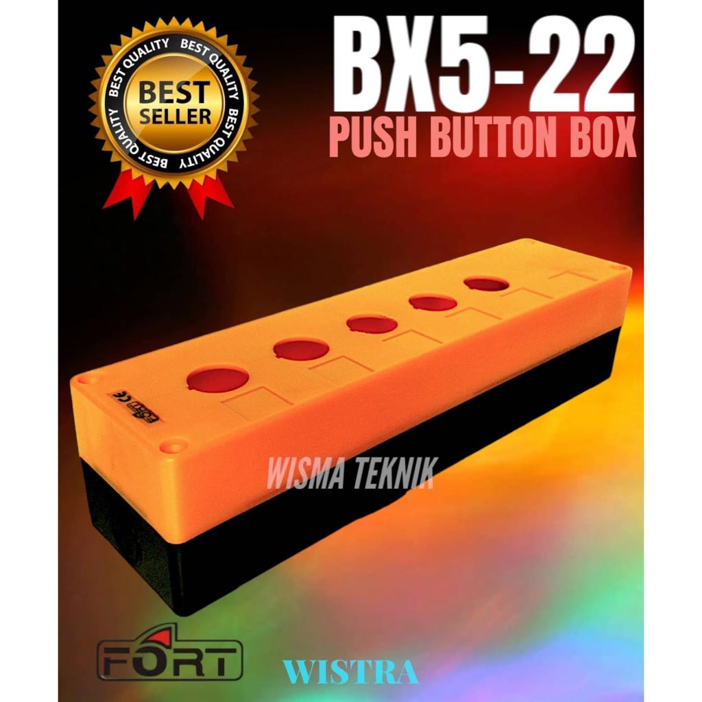 Jual BOX PUSH BUTTON 5 LUBANG FORT BX5-22 KUNING | Shopee Indonesia