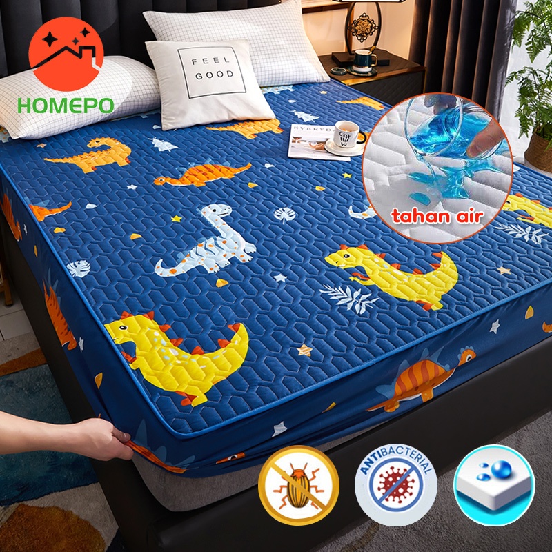 Jual Waterproof Matras Protector Pelindung Kasur Topper Kasur Busa ...
