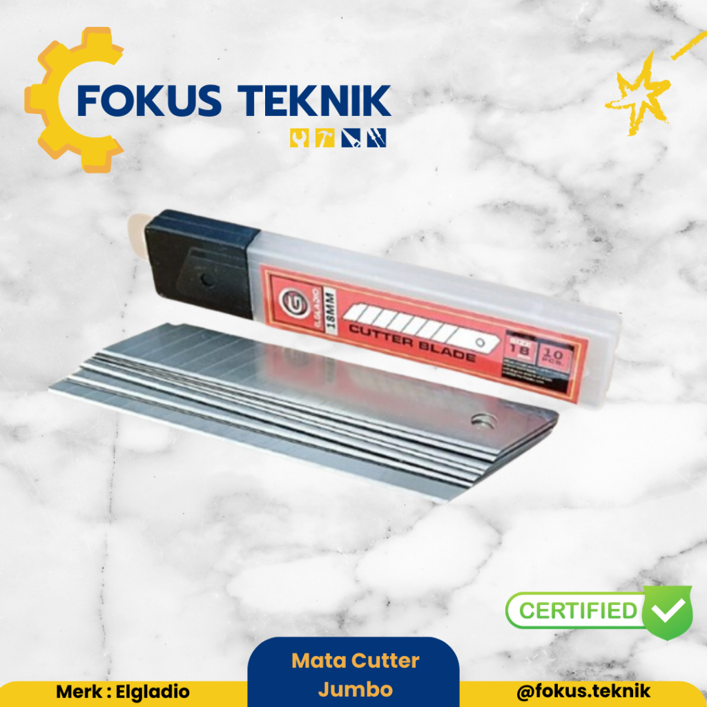Jual REFILL Mata Pisau Cutter Ukuran Besar ( 1 Tube 10 pcs pisau ...