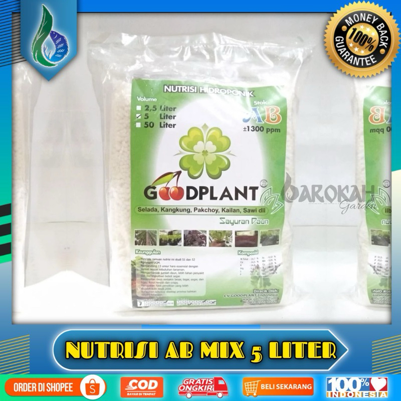 Jual NUTRISI AB MIX GOODPLANT SAYURAN DAUN 5 LITER | Shopee Indonesia