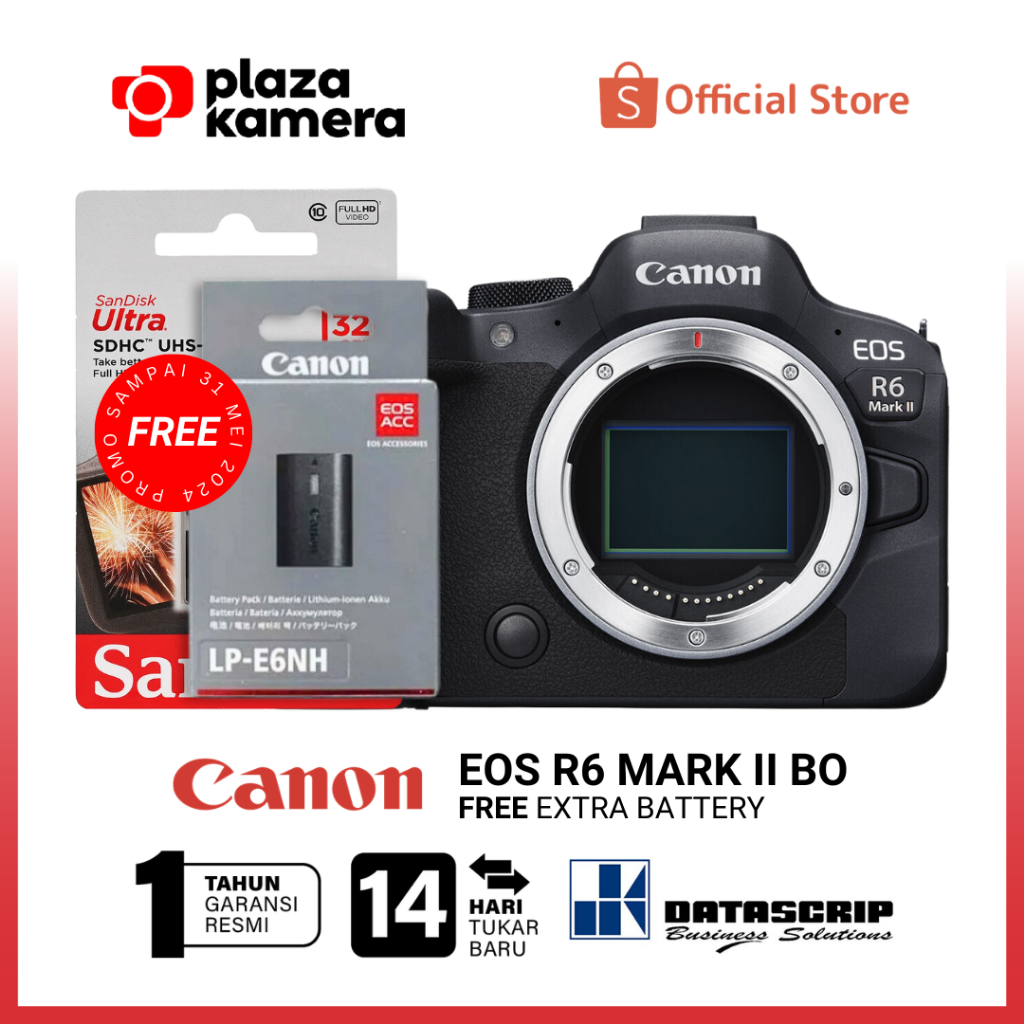 Jual Canon EOS R6 Body Only Full Frame Mirrorless Camera | Shopee Indonesia