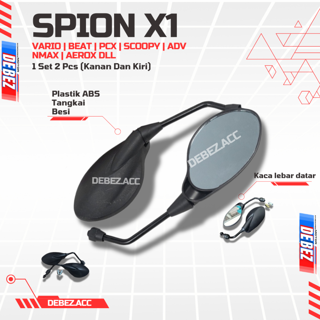 Jual Spion X1 Yamaha Dan Honda Vario Beat Nmax Aerox Scoopy Mio ...