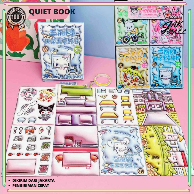 Jual Buku Stiker Sanrio Quiet Book DIY Mainan Sanrio Mainan Edukasi ...