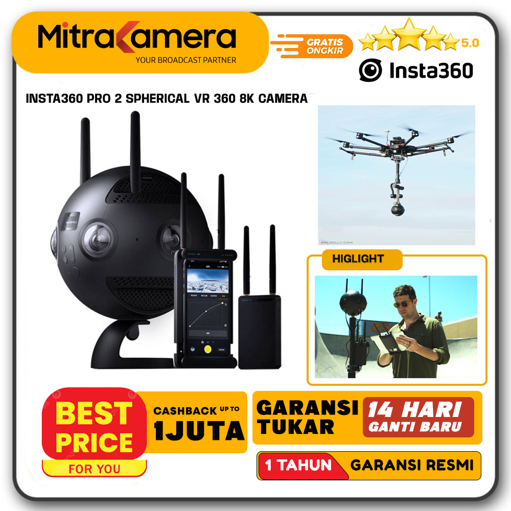 Jual Insta360 Pro 2 Spherical VR 360 8K Camera | Shopee Indonesia