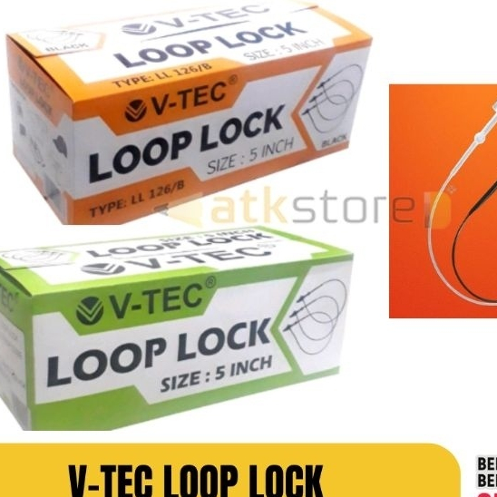 Jual V-tec Loop Lock 5 Inch Hitam II V-tec Hang Tag Baju 5 Inch Hitam ...