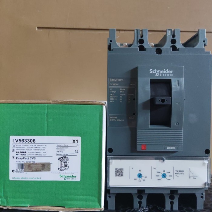 Jual Schneider Breaker MCCB CVS630F 3P 600A LV563306 36KA 3Phase 3Pole ...