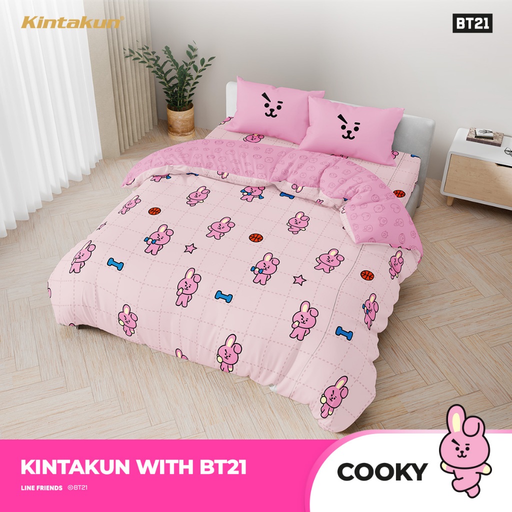 Jual Kintakun DLUXE BT21 Bed Cover Set Fitted 120 / 160 /180 Cooky ...