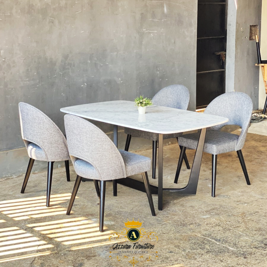 Jual dining meja makan minimalis top table marble marmer mewah - Marmer ...