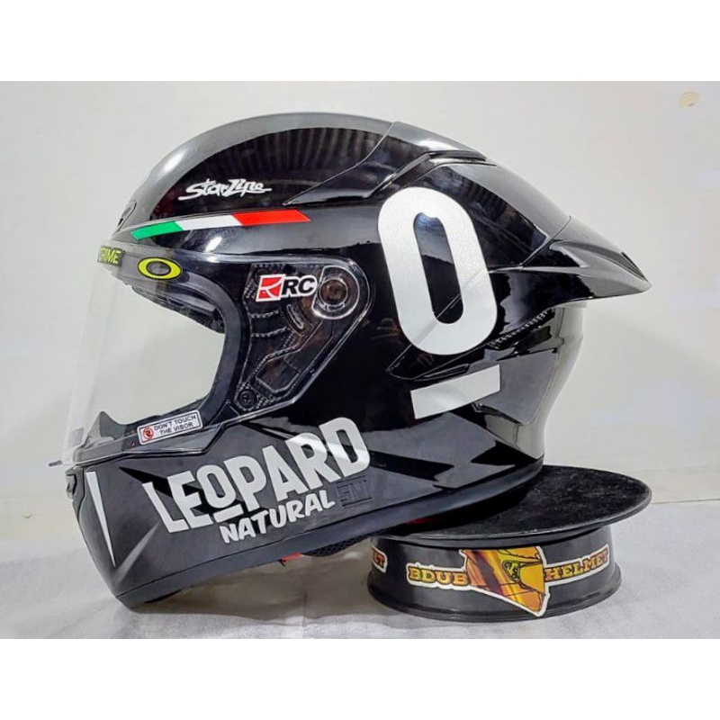 Jual Helm full face MLA TTC solid paket ganteng leopard | Shopee Indonesia