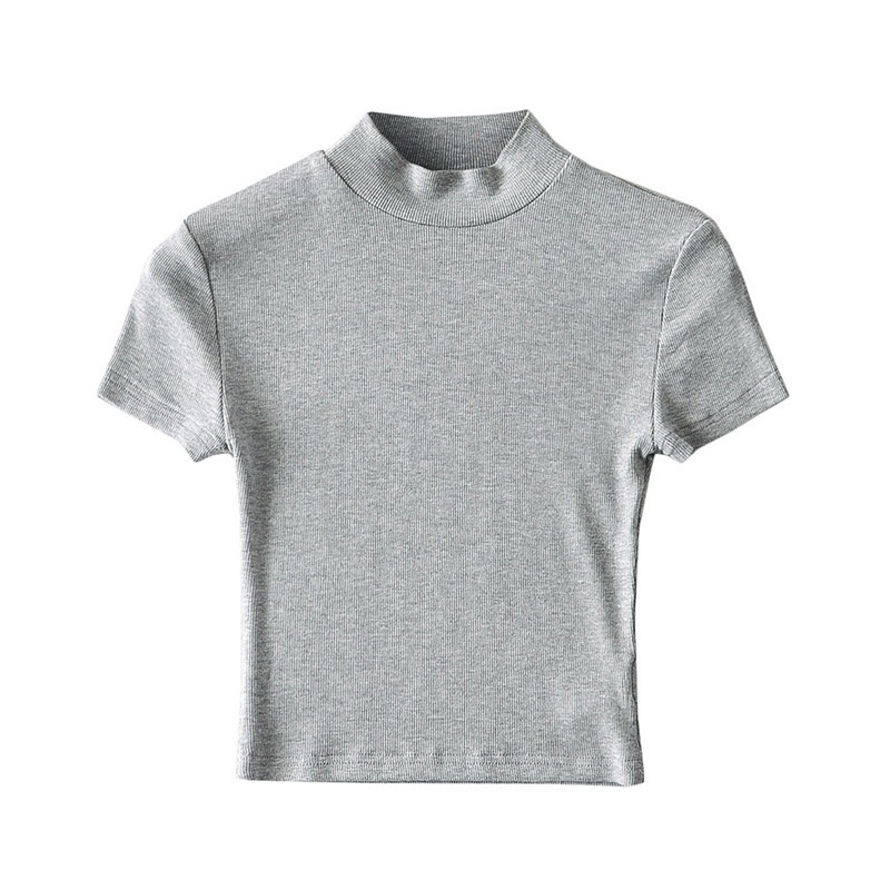 Jual [premium] kaos top crop polos Basic Seksi Wanita Import Korea ...