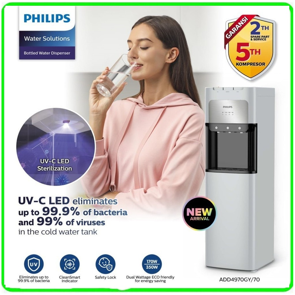 Jual DISPENSER GALON BAWAH PHILIPS ADD 4970 3 Kran - DILENGKAPI SINAR ...