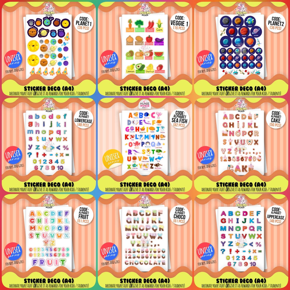 Jual Sticker Deco - EDUCATION SERIES EDUKASI - Alfabet Huruf Angka ...