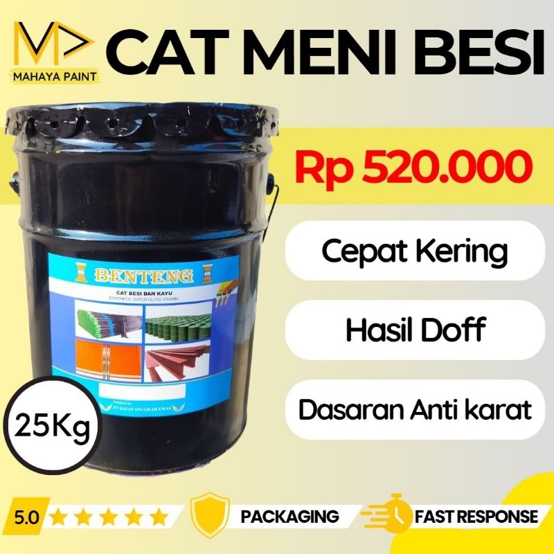 Jual Cat Meni besi / Cat Dasar Anti Karat 25kg Mahaya Paint Cat Minyak ...