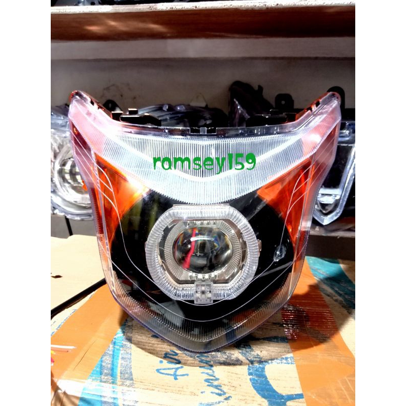 Jual reflektor lampu depan beat pop lampu depan beat pop custom projie ...