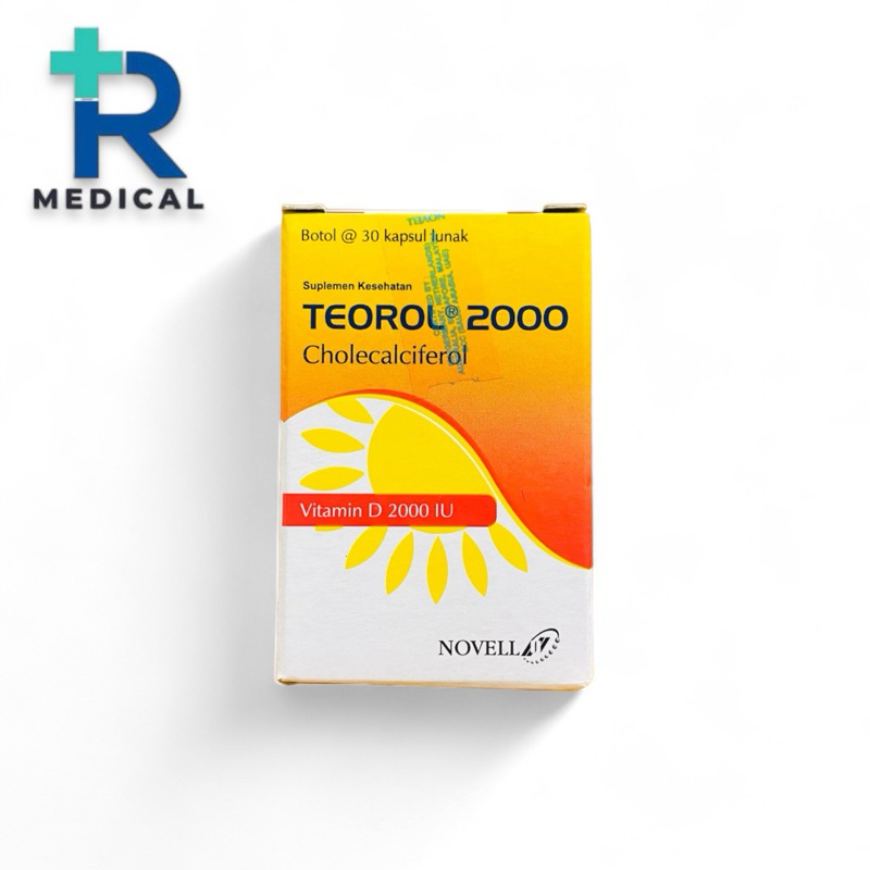 Jual TEOROL 2000 ( VITAMIN D 2000 IU ) BOX 30 KAPSUL | Shopee Indonesia