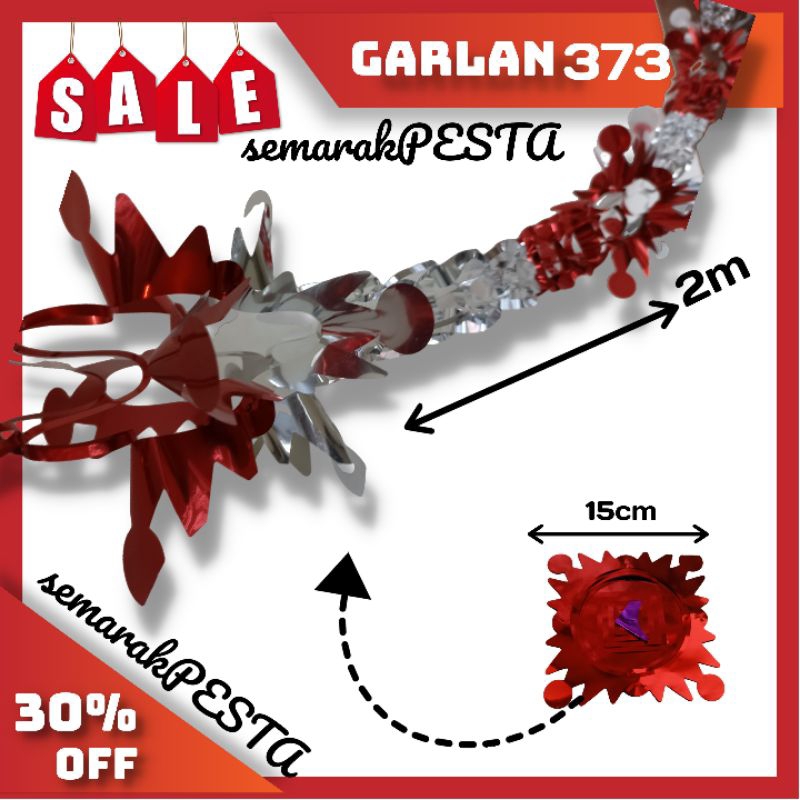 Jual (ekonomis) garlan merah putih, garlan agustusan,garlan dekorasi ...