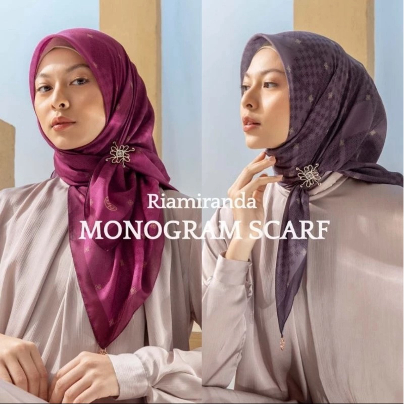 Jual MONOGRAM 05 SCARF RIA MIRANDA, NEW ORIGINAL WITH BOX | Shopee Indonesia