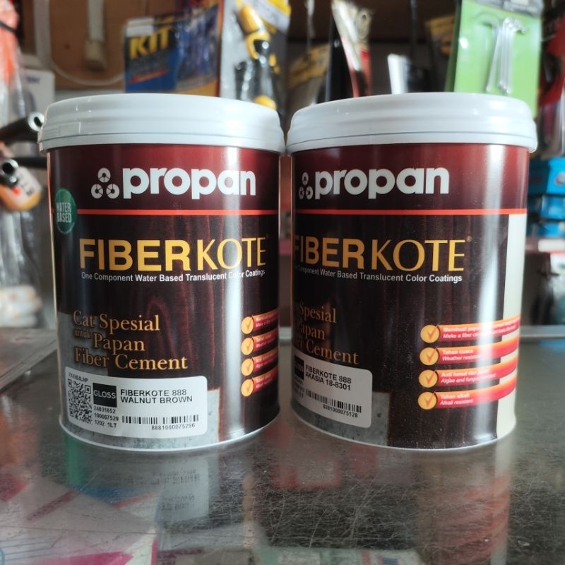 Jual Cat Waterbased Propan Fiberkote 888 GRC Papan Kayu Lisplank ...