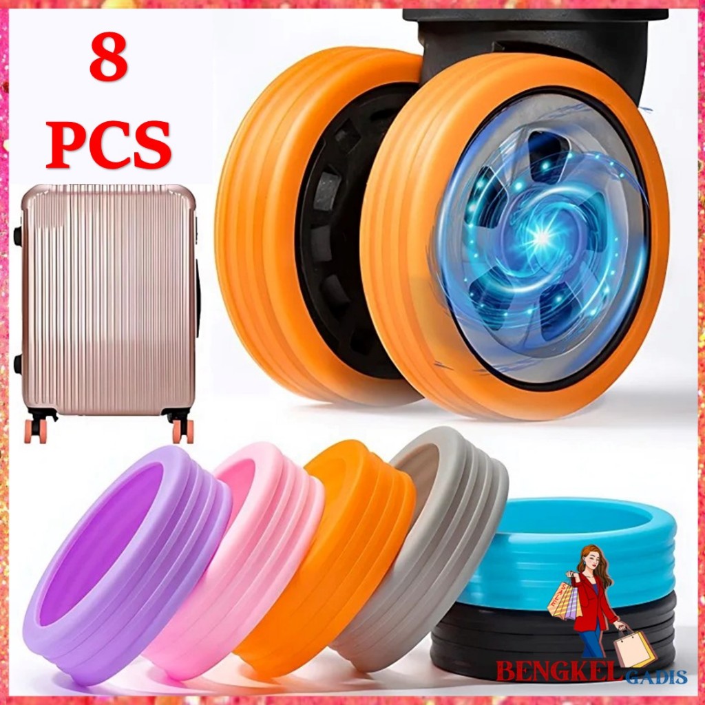 Jual BG Silikon Pelindung Roda Koper 8PCS Cover Protector Ring Karet ...