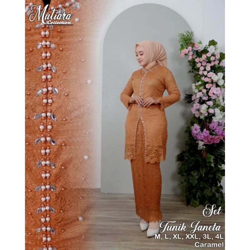 Jual Kebaya Modern / Set Kebaya Tunik Brukat Zaneta Model Payet ...