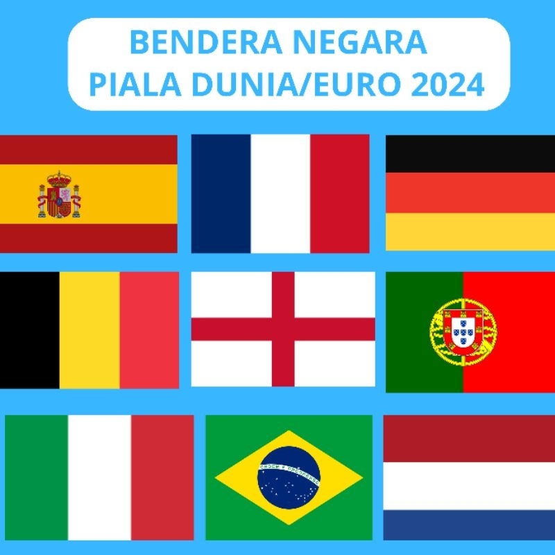 Jual BENDERA PIALA DUNIA 2022 DAN EURO 2024 PROMO MURAH | Shopee Indonesia