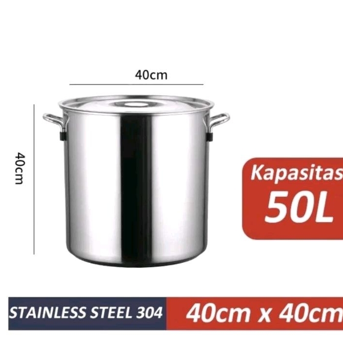 Jual Panci Dandang STAINLESS STEEL 40 Cm, 50 Liter / Dandang BAKSO ...