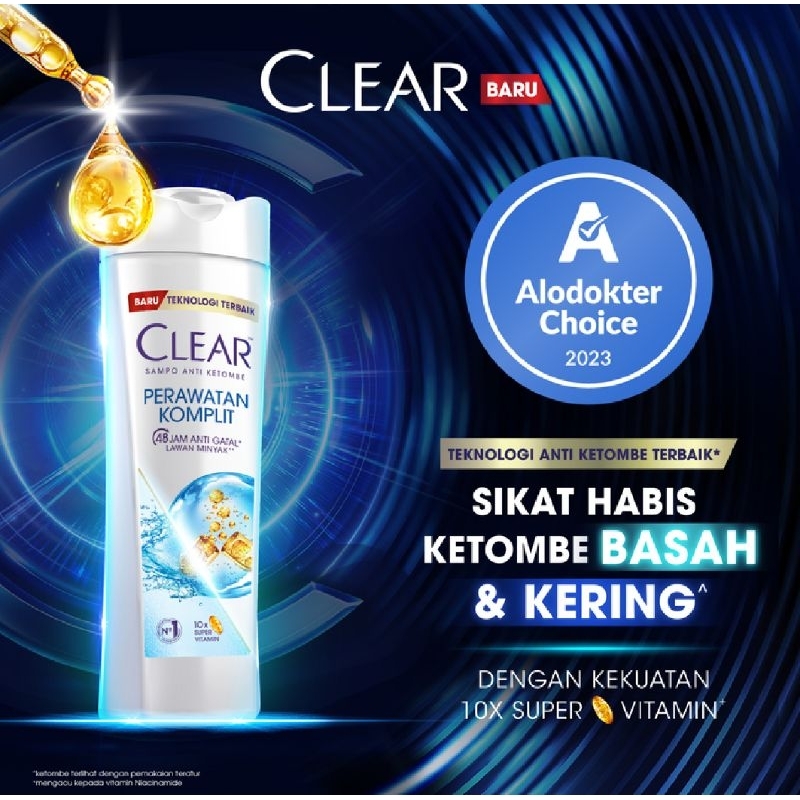 Jual CLEAR SHAMPO ANTI KETOMBE COMPLETE SOFT CARE 300ML | Shopee Indonesia