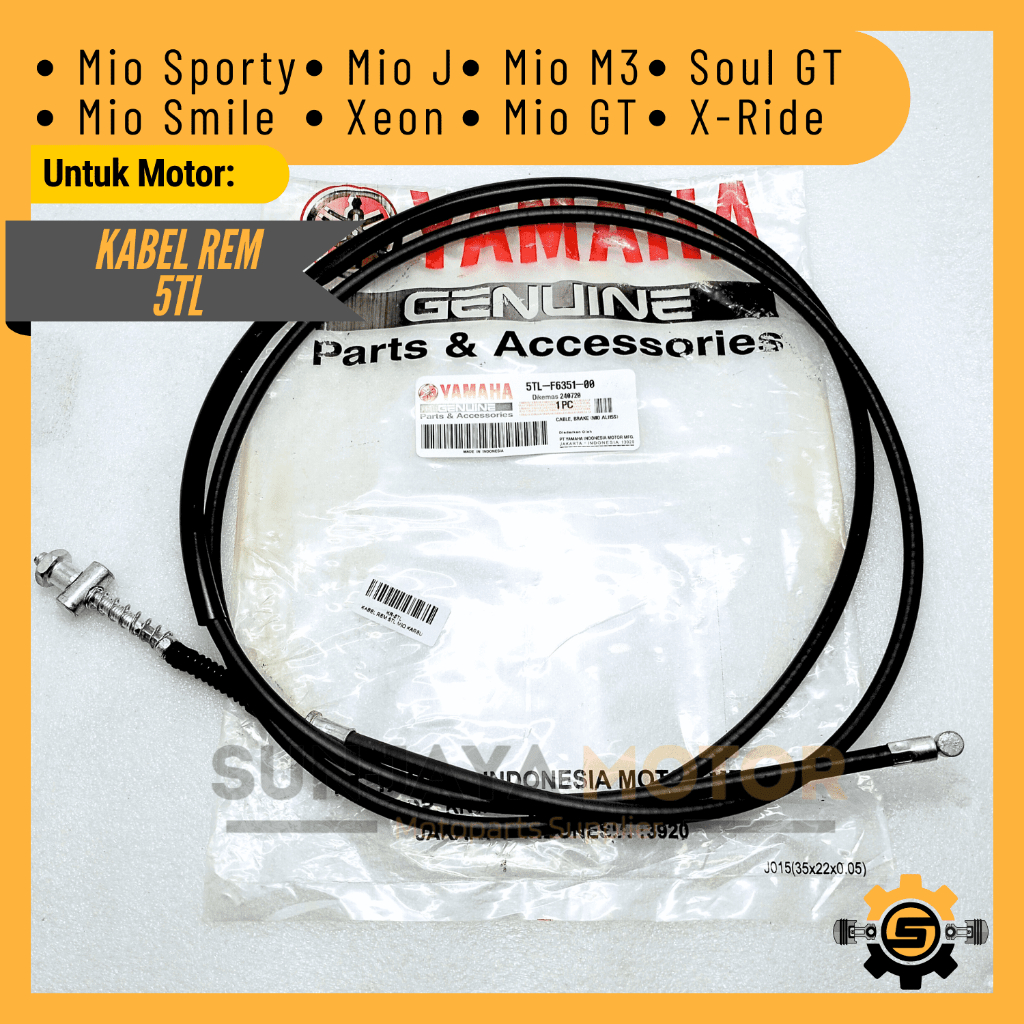 Jual Tali Rem Original Yamaha 5TL Kabel Rem Mio Sporty Mio J XRide Mio ...