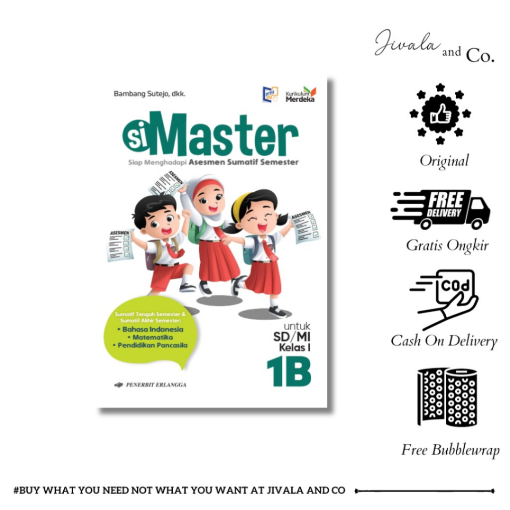 Jual SIMASTER UNTUK SD/MI JL.1B/KM by PENERBIT ERLANGGA | Shopee Indonesia