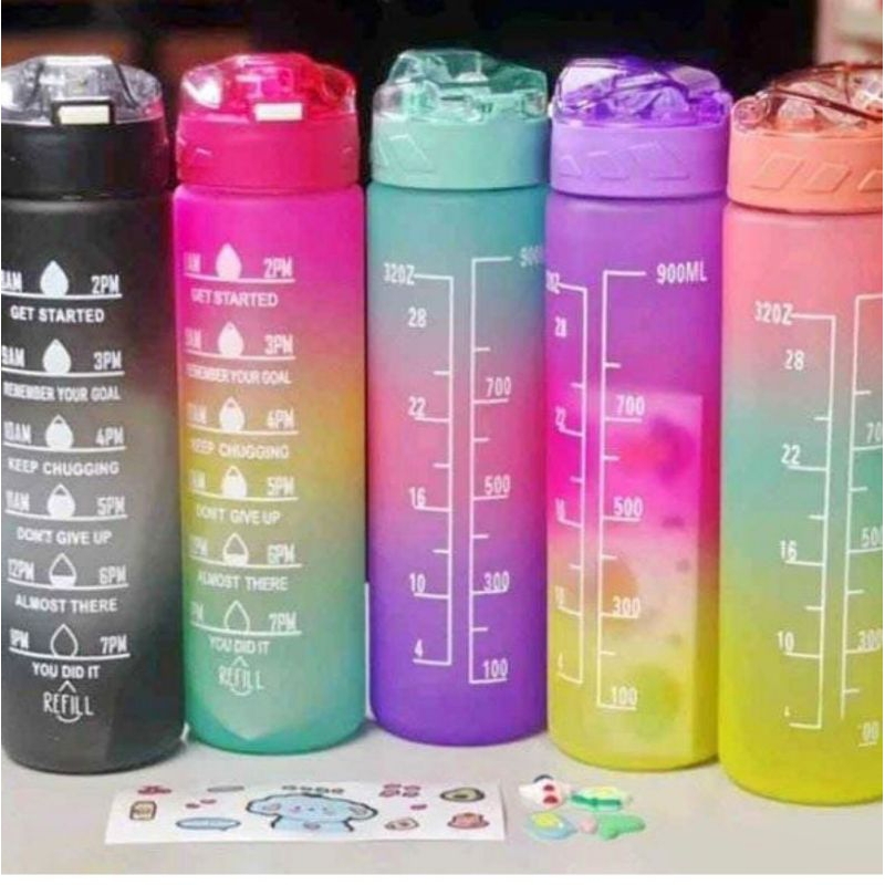 Jual [MD] NEW BOTOL MINUM RAINBOW SLIM 1LITER | BOTOL RAINBOW SLIM ...